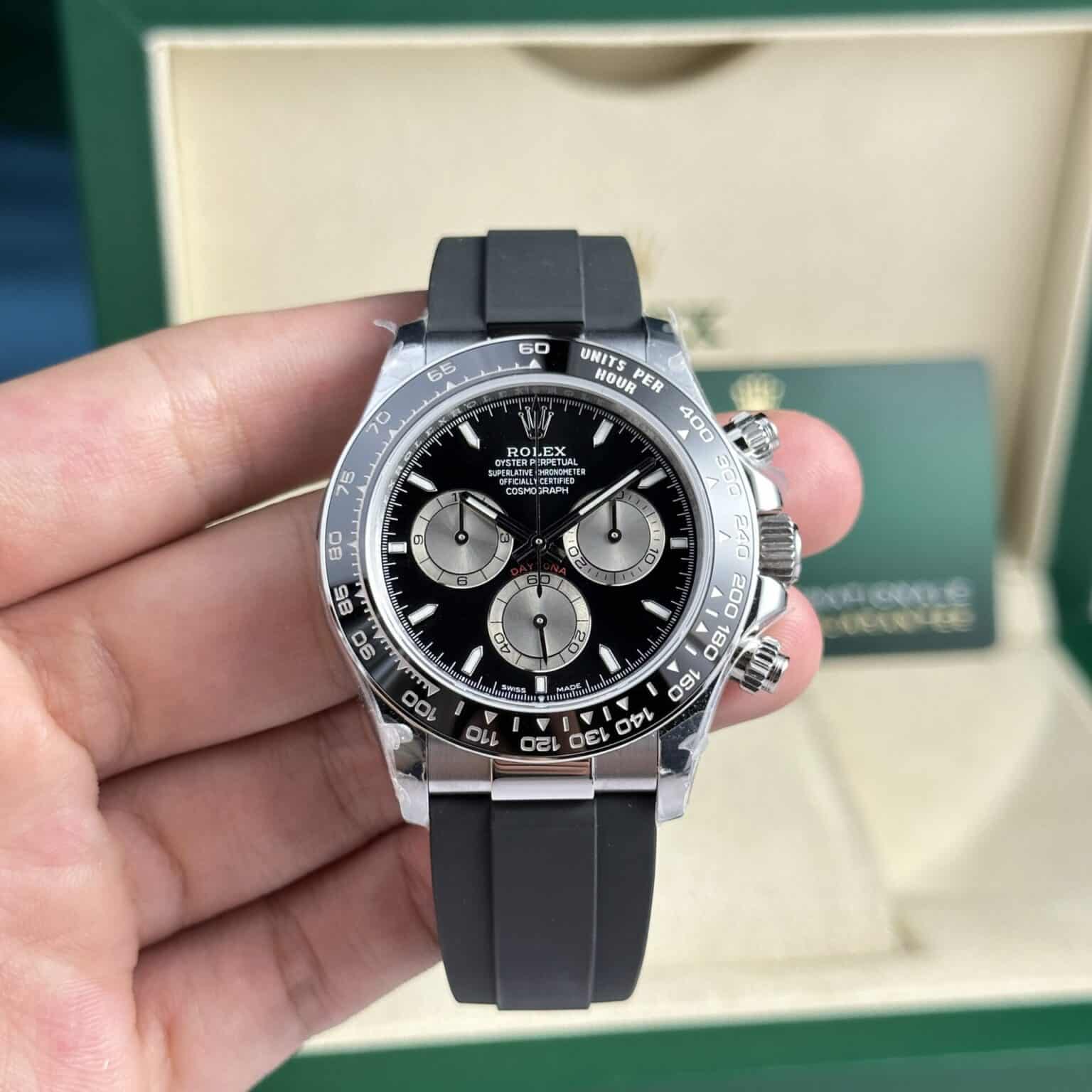 Đồng Hồ Rolex Daytona 126519LN-0002 Mặt Đen Xám Cọc Dạ Quang Tinh Chỉnh ...