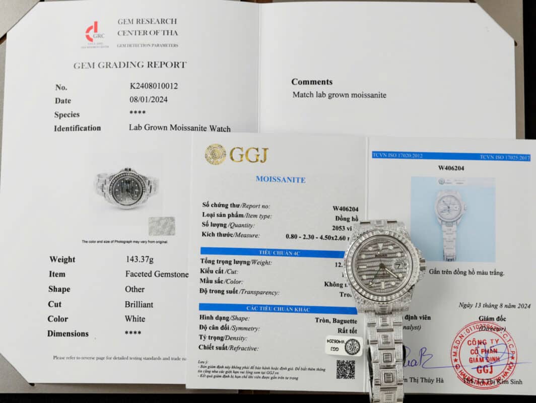 Rolex GMT-Master II 116769TBR Iced Out VVS1 Moissanite Best Replica 40mm