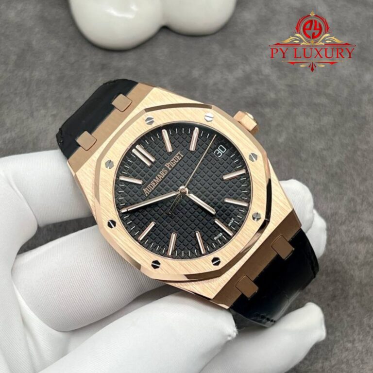 Audemars Piguet Royal Oak 50th Anniversary 15510OR 18K Solid Gold Black ...