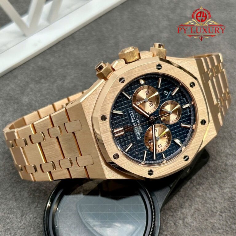 Audemars Piguet Royal Oak Chronograph 26331OR Blue Dial Custom Made 18K ...