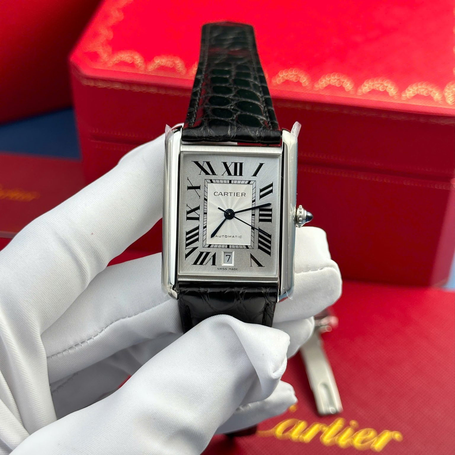 Cartier Tank Must WSTA0040 Extra Large Silver Dial Best Replica AF 31mm ...