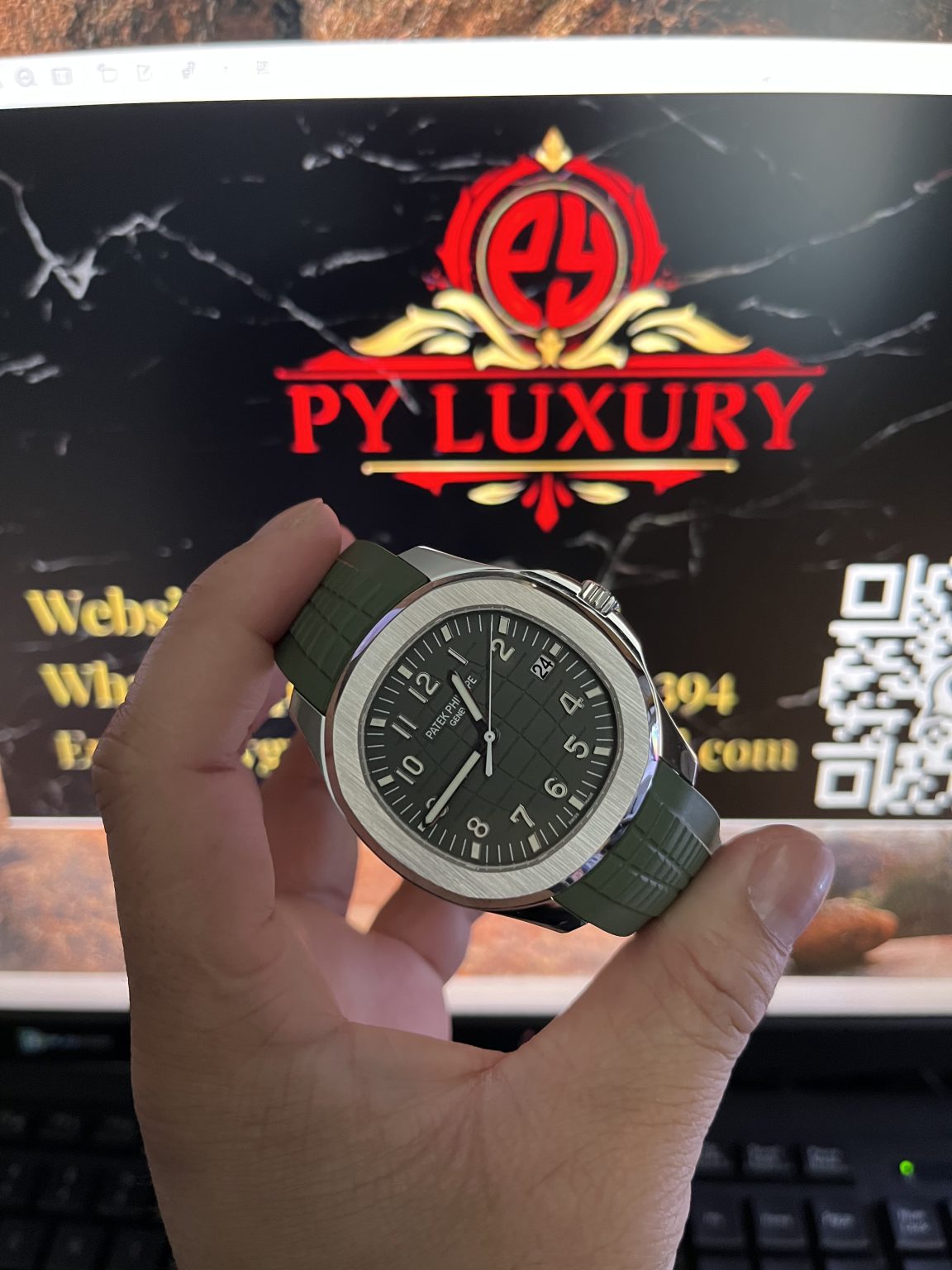 Patek Philippe Aquanaut 5168G-010 Khaki Green Pure 18K White Gold 1:1 ...
