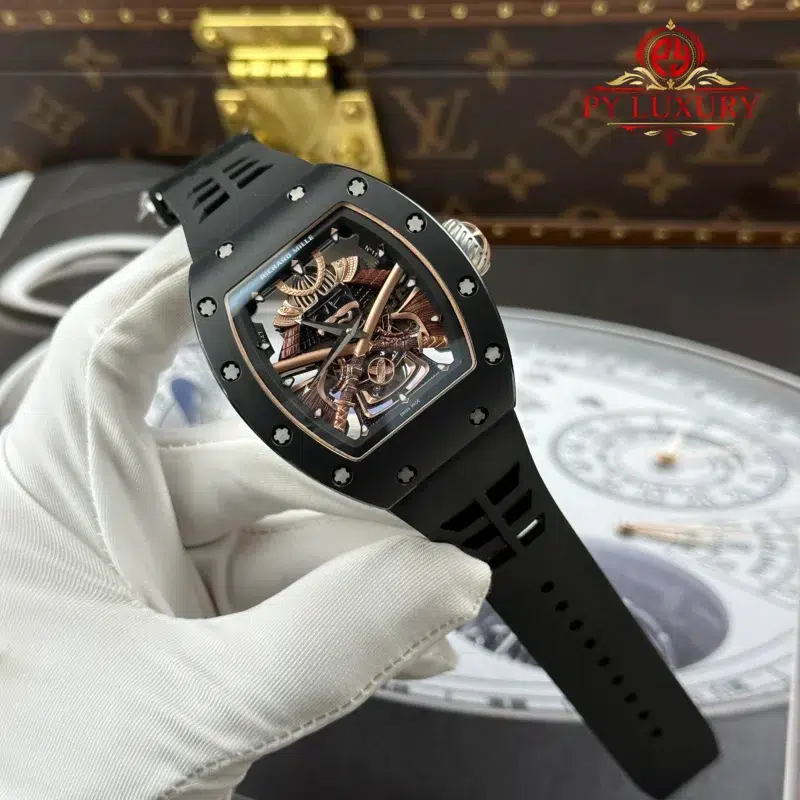 Richard Mille RM47 Samurai Tourbillon Rose Gold Black Ceramic Best ...