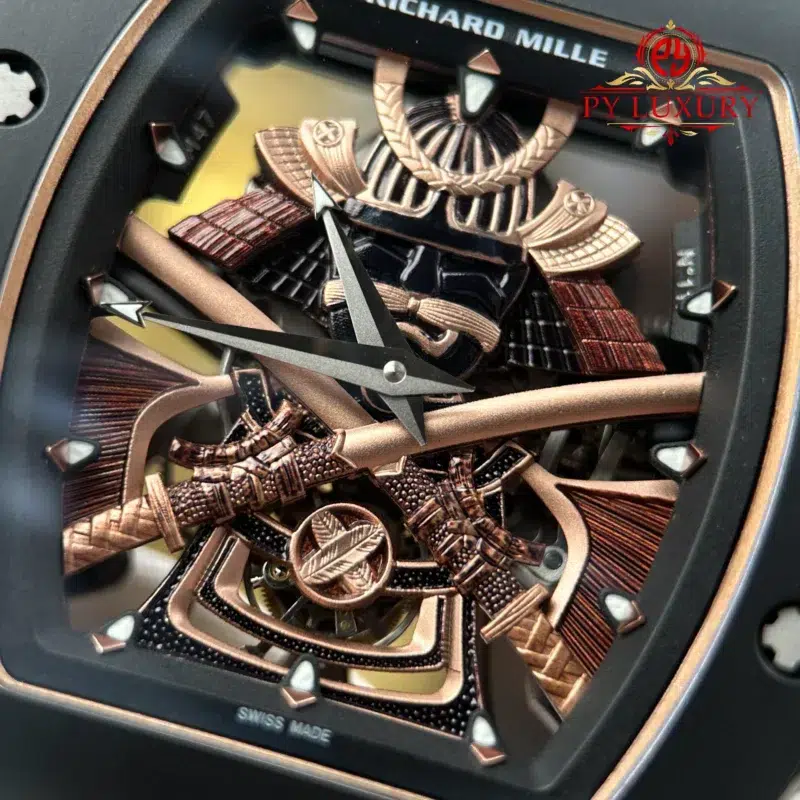 Richard Mille RM47 Samurai Tourbillon Rose Gold Black Ceramic Best ...